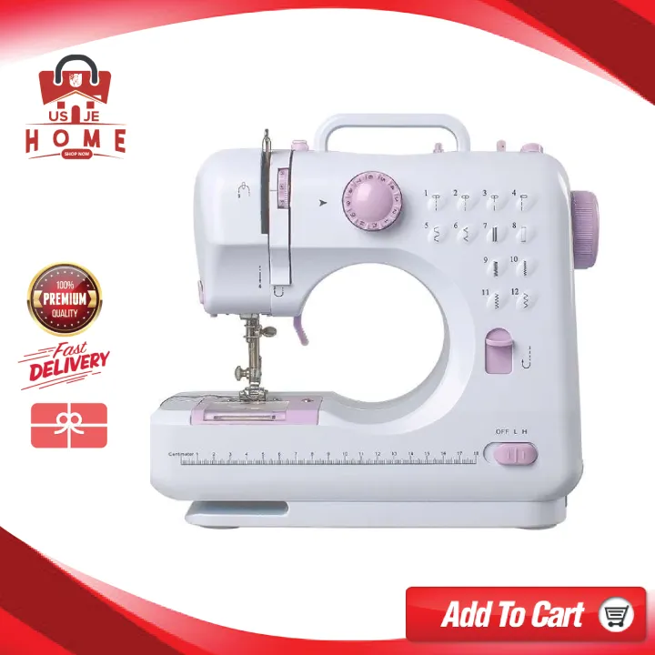 Portable Sewing Machine Mini Electric Household 12 Stitches Sewing ...