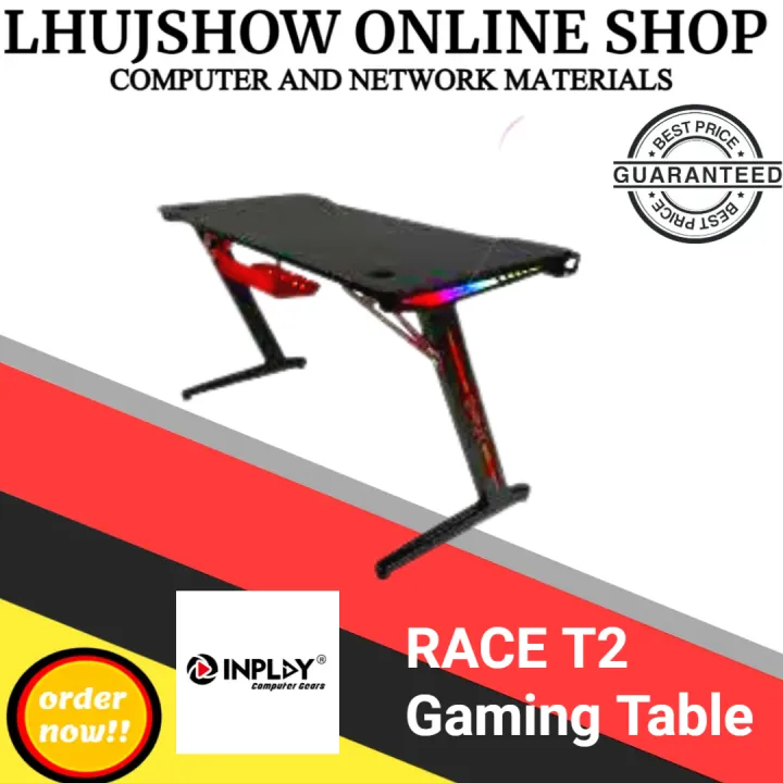 INPLAY RACE T2 Gaming Desk Modern Computer Desktop Table Home Bedroom ...