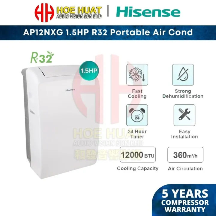 Hisense AP12NXG 1.5HP R32 Portable Air Conditioner Air Cond Penghawa ...