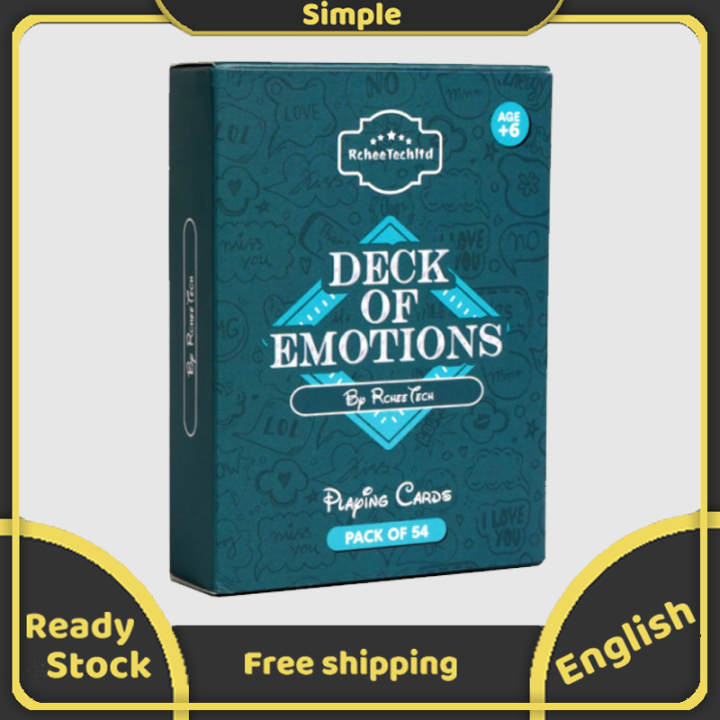Deck of Emotions Card Game 54 Cards Including Questions About Feelings ...