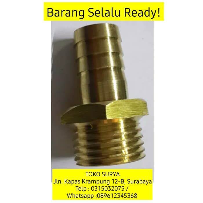 hose coupler Nepel Selang / Nipple Selang Drat 3/4" x Selang 1/2 ...