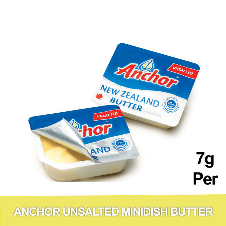 ANCHOR UNSALTED MINIDISH Butter 7g (50 Units) – Imported, Halal ...