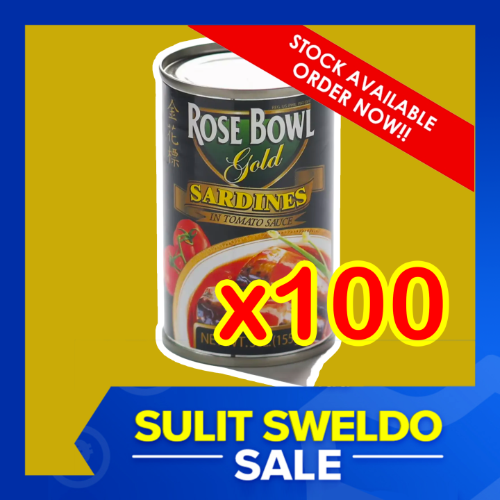 100 cans 155g ROSEBOWL SARDINES GOLD PREMIUM Canned Goods on Sale Rose ...