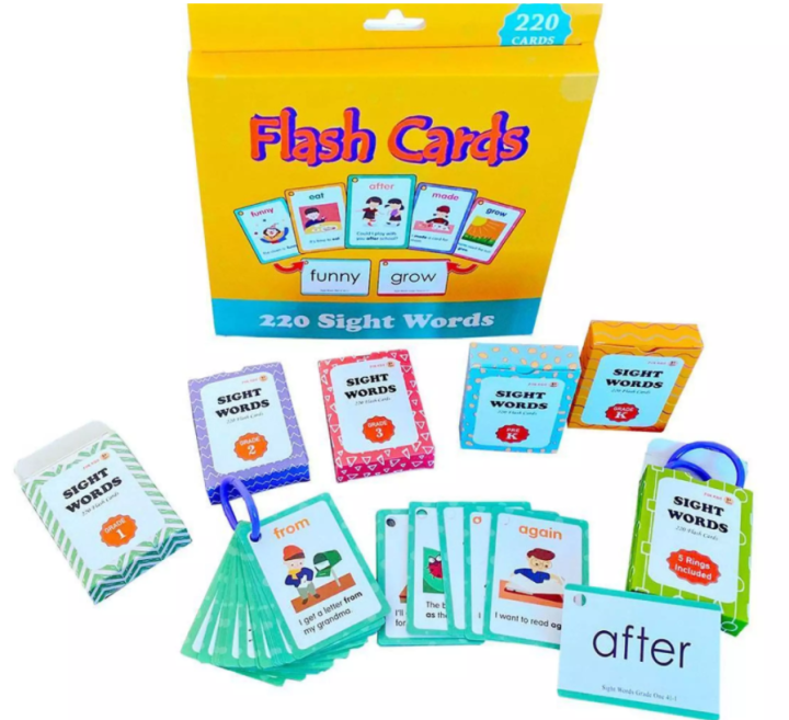Learn and Play Sight Words Flash Cards 6-in-1 High Frequency Vocabulary ...