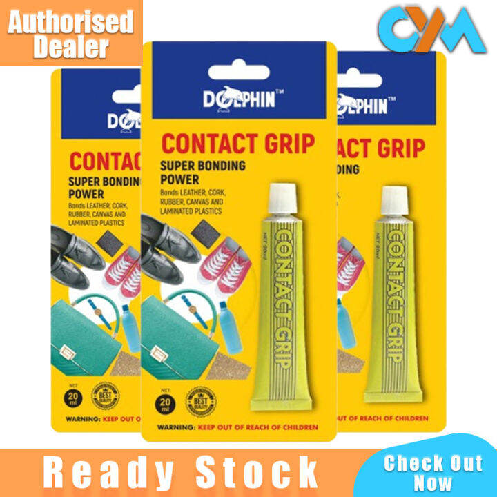 Dolphin Super Glue Contact Grip 20ml Super Bonding Power Gam Gajah UHU ...