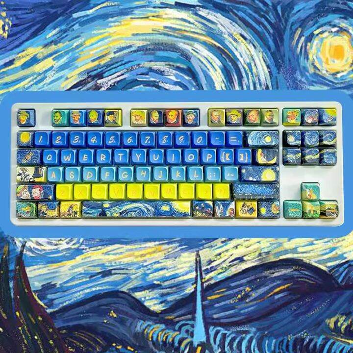【Keycap Only】Van Gogh The Starry Night Keycap 138 Keys Cherry/XDA ...
