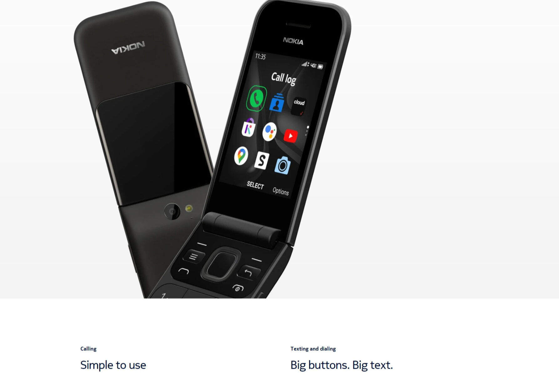 I ANGEL โทรศัพท์มือถือ copy Nokia 2720 FILP (4G) Flip Mobile Phone Dual ...