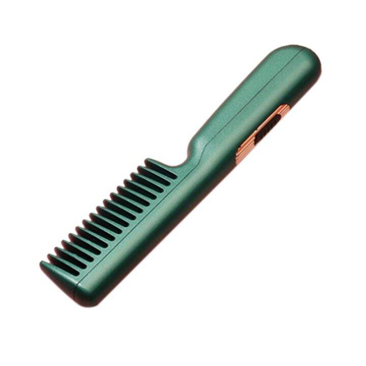 Electric Cordless Hair Straightener and Curling 2 in 1 Dry Comb Mini ...