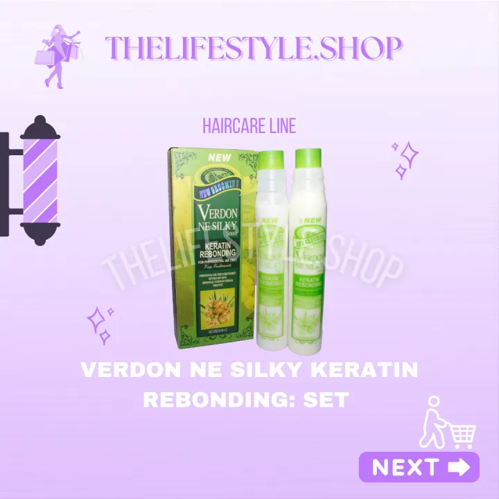 Verdon Ne Silky Keratin Professional Salon Rebonding Treatment Set 1&2 ...