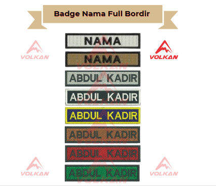 Full Bordir Nama / Patch / Badge / Name Tag Isi Full Benang - Max 1 ...