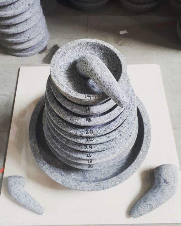 Cobek Coet Batu Bulat Dari Batu Alam Ukuran Diameter 36 Cm | Lazada ...