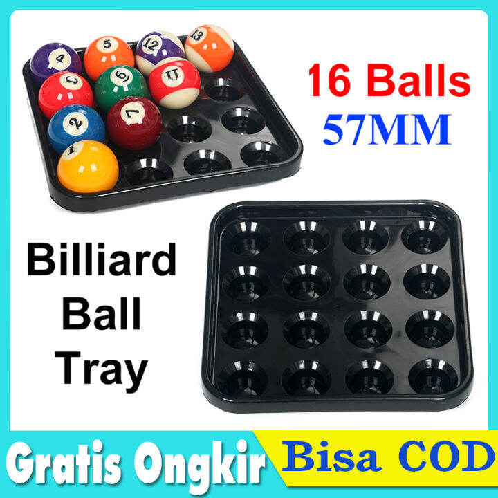 16 Balls Billiard Ball Tray Storage Tempat Bola Billiard Bilyar Rak Bola Biliar Plastik 57Mm ...