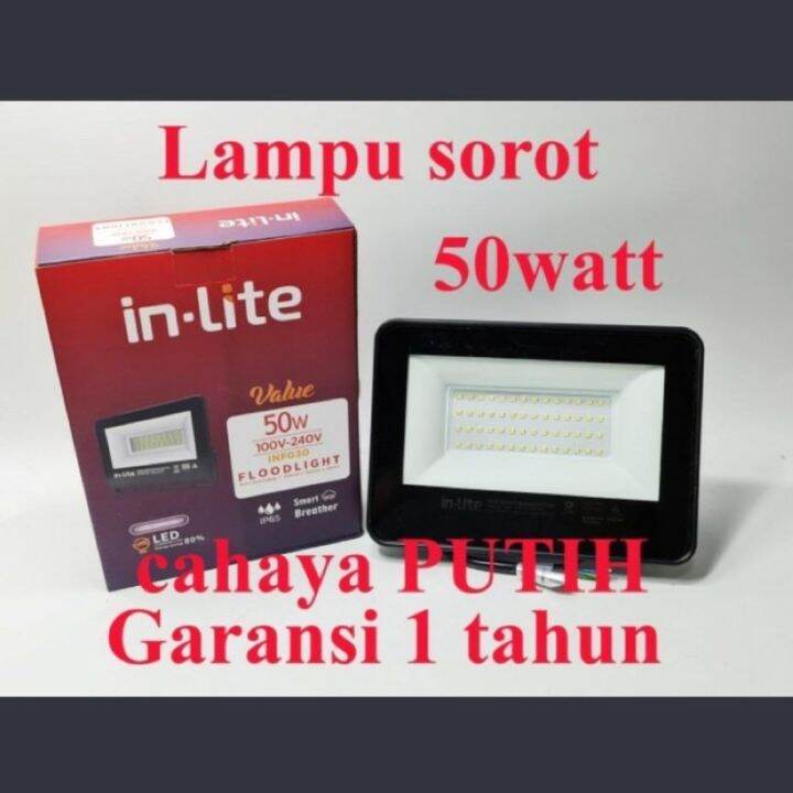 Lampu Sorot Led In-Lite 50 Watt/ Kap Sorot Led 030 Value 50 W Inlite ...