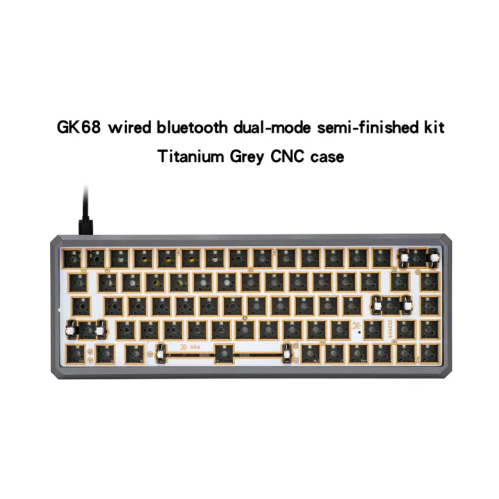 Geek ชุดแป้นพิมพ์ DIY GK68X แบบมีสาย,ชุดคิตแผ่นติดตั้ง PCB พองได้ควบคุม ...