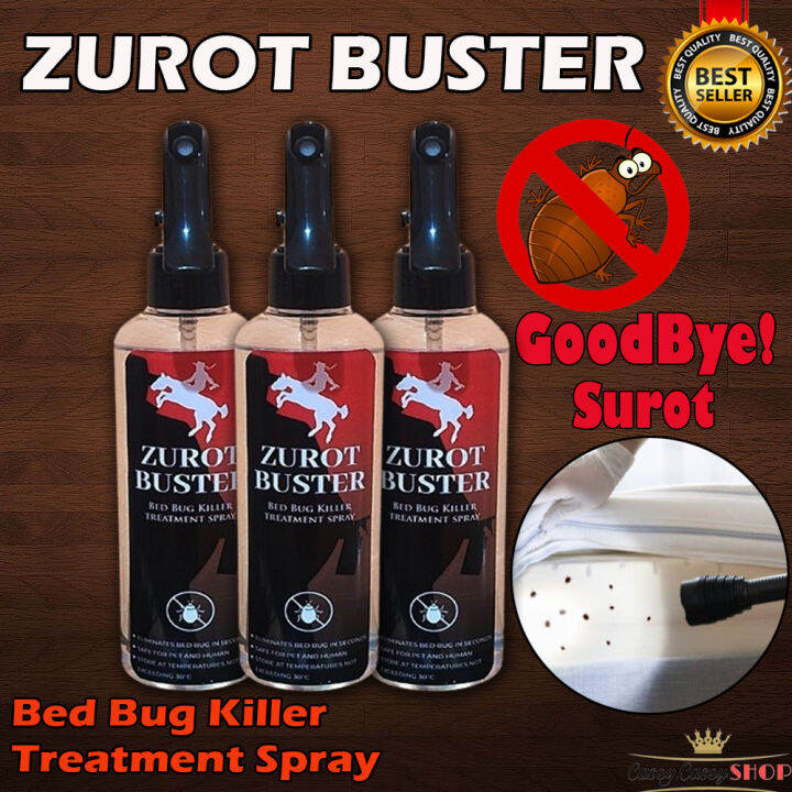 Original Zurot Buster BedBug / Surot Killer Spray (250 ML),FOR : BED ...