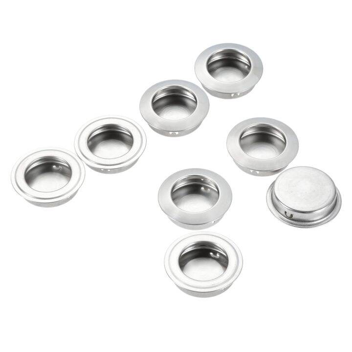 [HOT W] 10Pcs Stainless Steel Flat/Sloped Door Handles Round Recessed ...