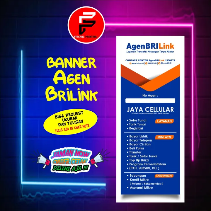 Banner Agen Brilink / Spanduk Brilink / Spanduk Agen / Spanduk Custom ...