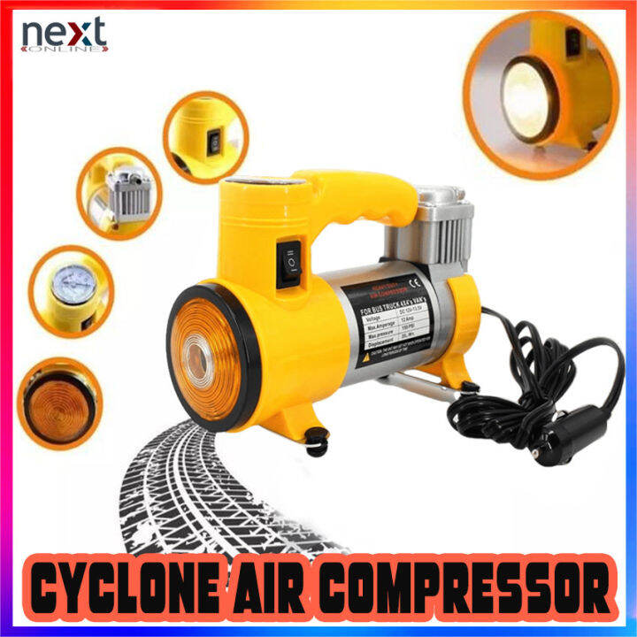 Heavy Duty Air Compressor w/ Bright Flash Light AC-PRO CYCLONE 150PSI ...