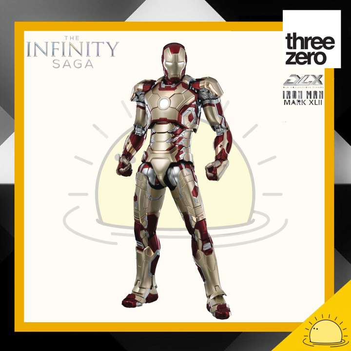 The Infinity Saga DLX Iron Man Mark XLII (mark 42) By Threezero 6.9 ...