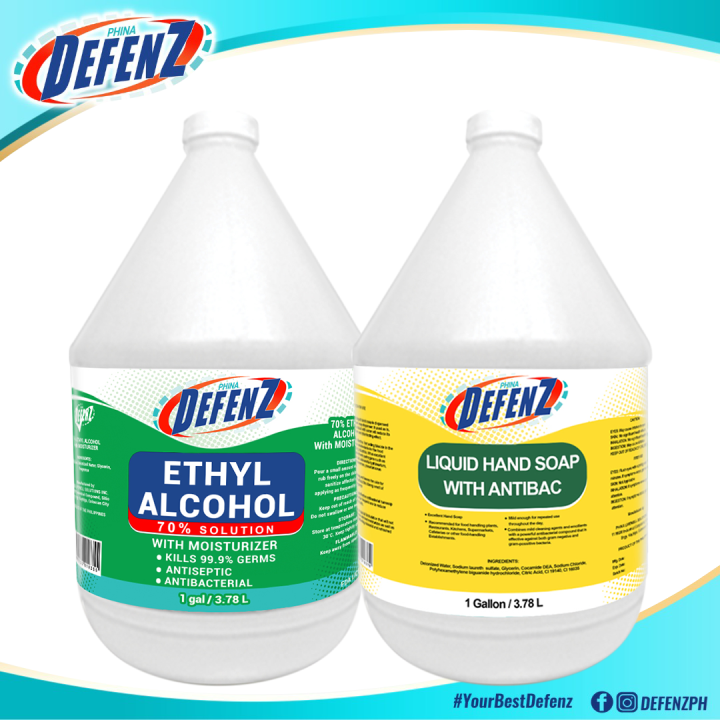 Defenz Liquid Hand Soap with Antibac and Ethyl Alcohol 70% Solution ...