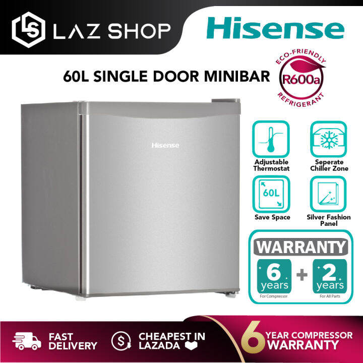 【24H Ship Out】Hisense 60L Single Door 1-Door Mini Bar Refrigerator ...