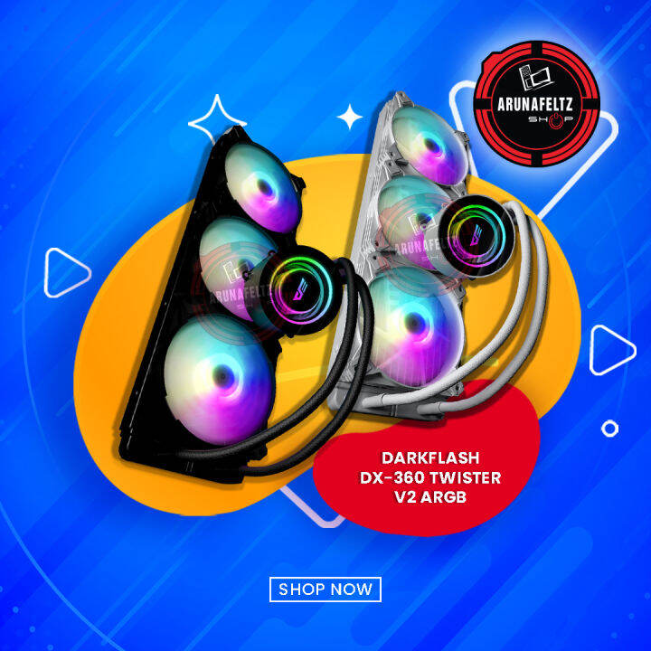 DX360 V2 TWISTER DARKFLASH ARGB AIO LIQUID CPU COOLER | Lazada PH
