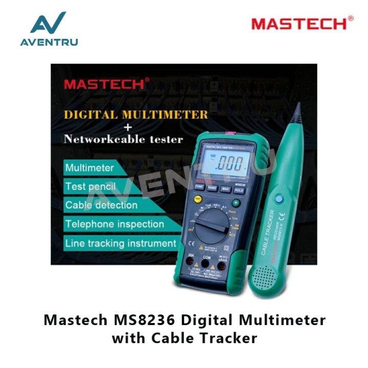 Multimeter Multitester Avometer Digital MASTECH MS8236 w/ Wire Tracker ...