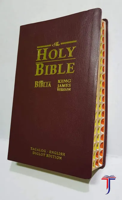 *KJV Diglot English Tagalog Bible with Thumb Index Burgundy TAG ...
