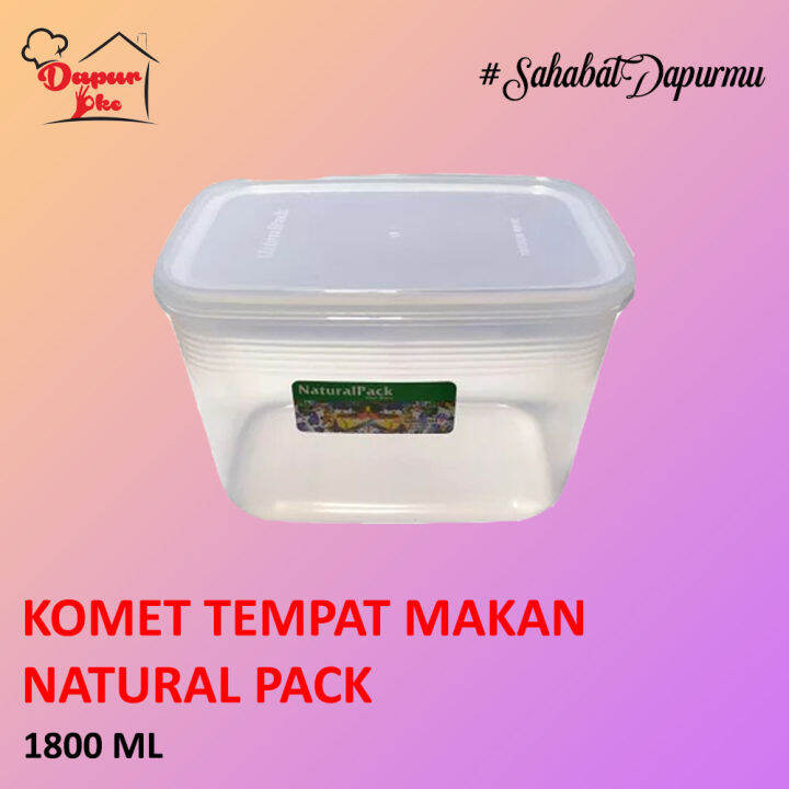Komet Tempat Makan 1800 ml Natural Pack / Kotak Bekal / Penyimpanan ...