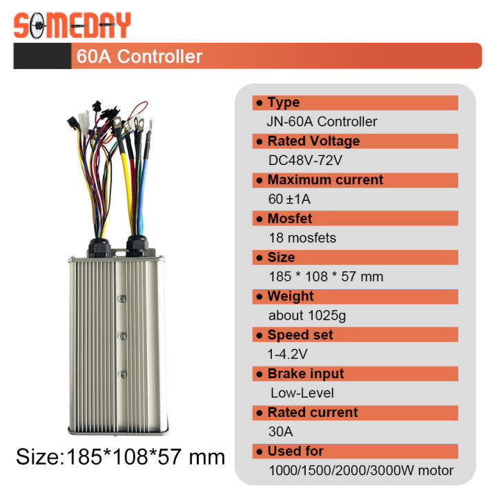 KT Ebike Controller 48V 1000W-3000W 60A KT Controller Dual Mode ...