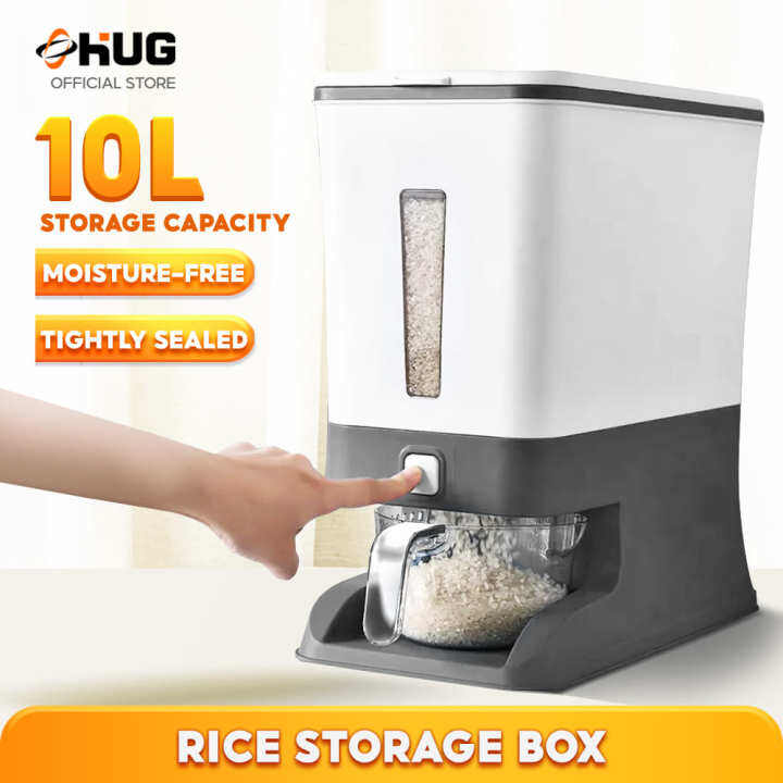 10L Japanese-style Rice Storage Dispenser with measuring cup | Lazada PH