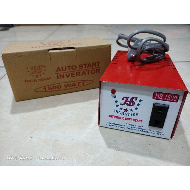 Auto start slow Start Inverator HS 1500W Alat Anti listrik Jeglek ...