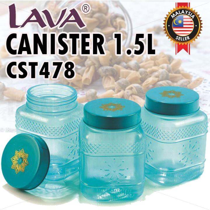 1 Piece Tupperware Kuih Raya Square LAVA Canister 1.5L CST478/Bekas ...