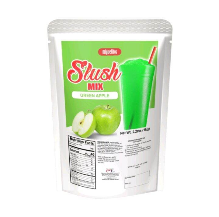 GREEN APPLE SLUSH MIX POWDER (SLURPEE) 1 KG | Lazada PH