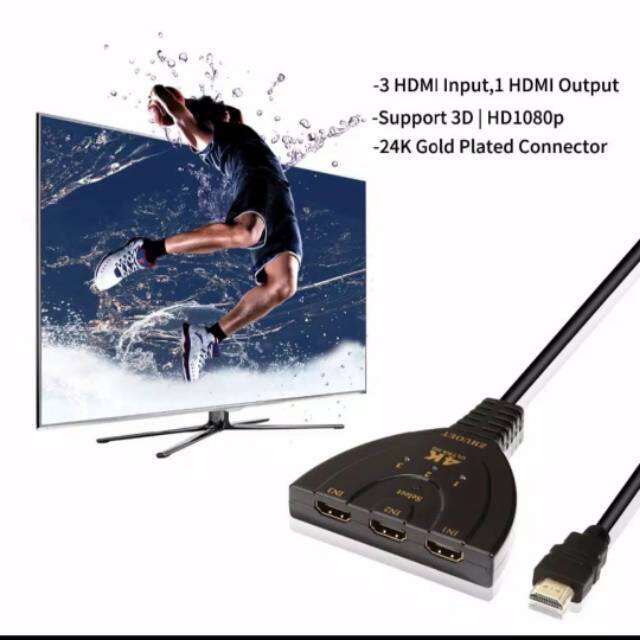 HDMI SWITCH 3 PORT 3 INPUT 1 OUTPUT / HDMI SWITCHER KABEL 3 PORT ...