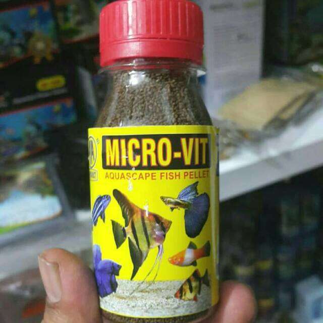 pelet microvit micro-vit mikrovit mikro vit pakan ikan hias aquascape ...