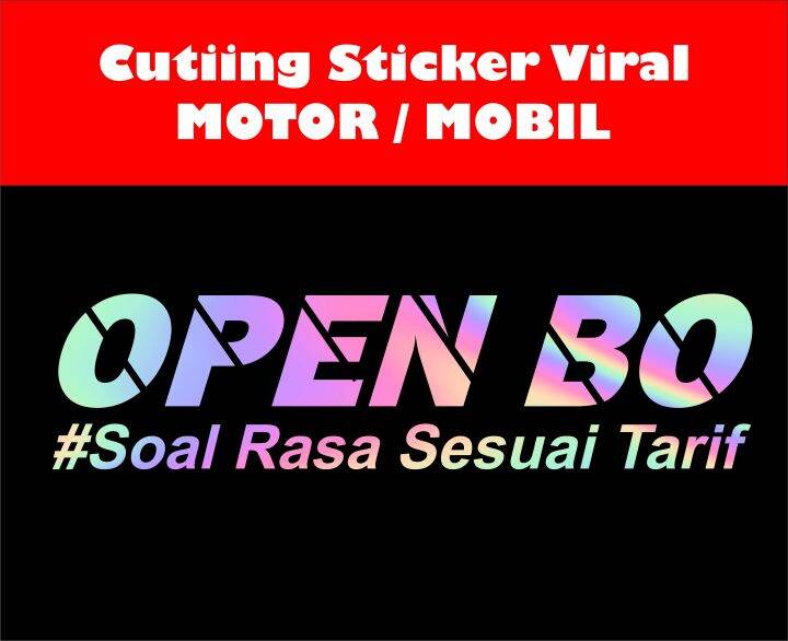 cutting stiker open bo viral. sticker open BO, stiker scoopy, stiker ...