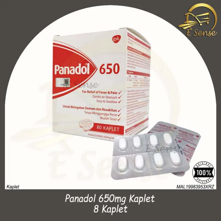 [E SENSE] Panadol 650mg 80 kaplet | Lazada