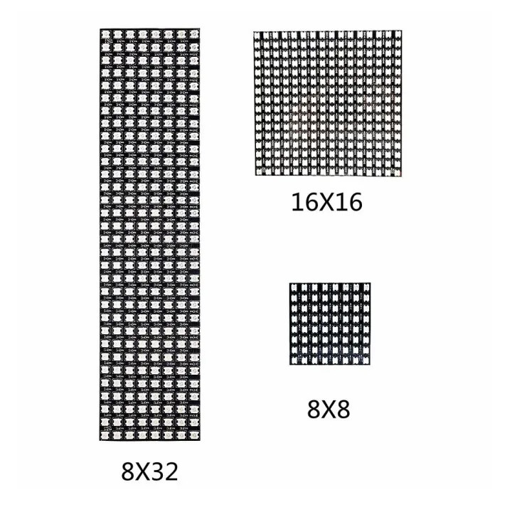 Ws2812b Led Digital Panel Matrix Flexible Screen 8 8 16 Individually ...