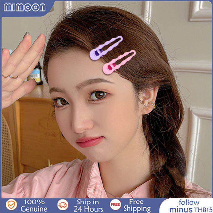 กิ๊บติดผม,รูปคลื่น ไร้รอยต่อ สีแคนดี้ เครื่องประดับ,สําหรับผู้หญิง MIMOON | Lazada.co.th