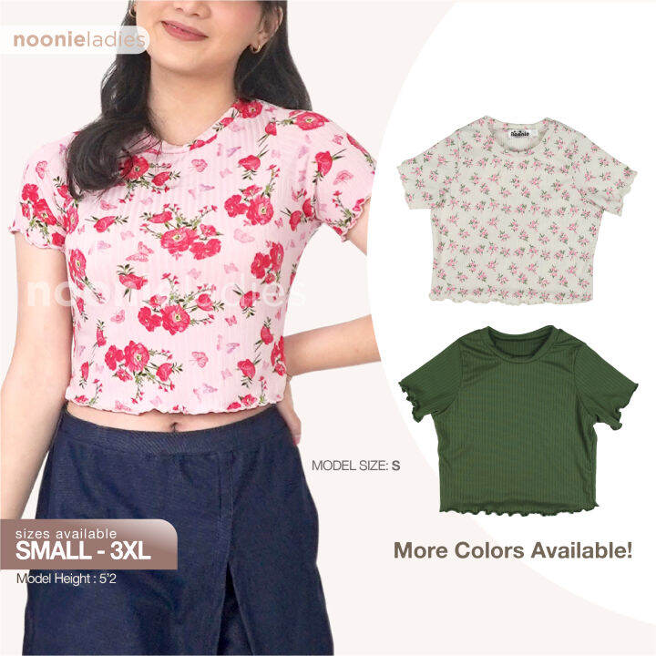 Noonie Ladies - Crop Top - Regular (S) to Plus Size (3XL) - Tiktok ...