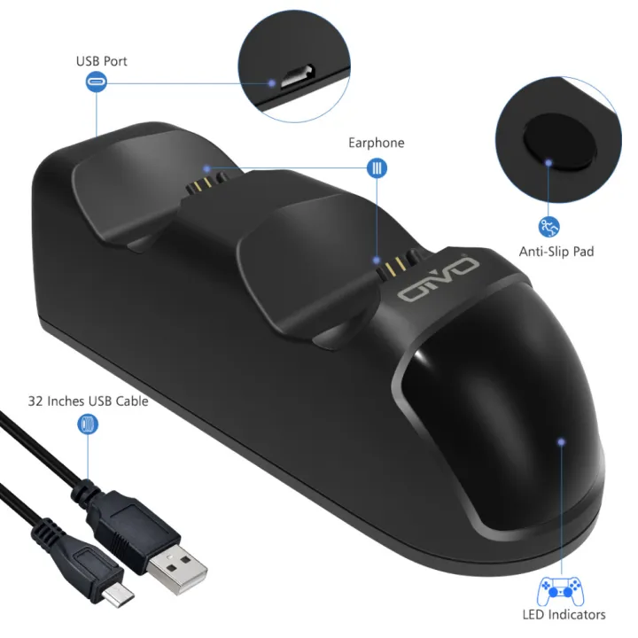 OIVO Controller Charging Dock Station for PS4 Dual Charger Stand with ...