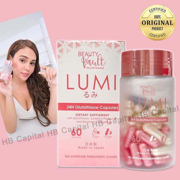 Lumi 24H Skin Whitening Glutathione Capsules by Beauty Vault 60 Capsules 100 ORIGINAL | Lazada PH