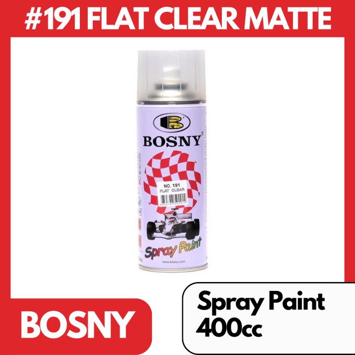 Bosny #191 Flat Clear Matte - Top Coat Original Acrylic Spray Paint ...