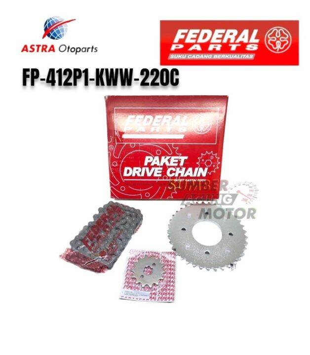 GEARSET GIRSET HONDA BLADE NEW ABSOLUTE REVO FEDERAL FP-412P1-KWW-220C ...