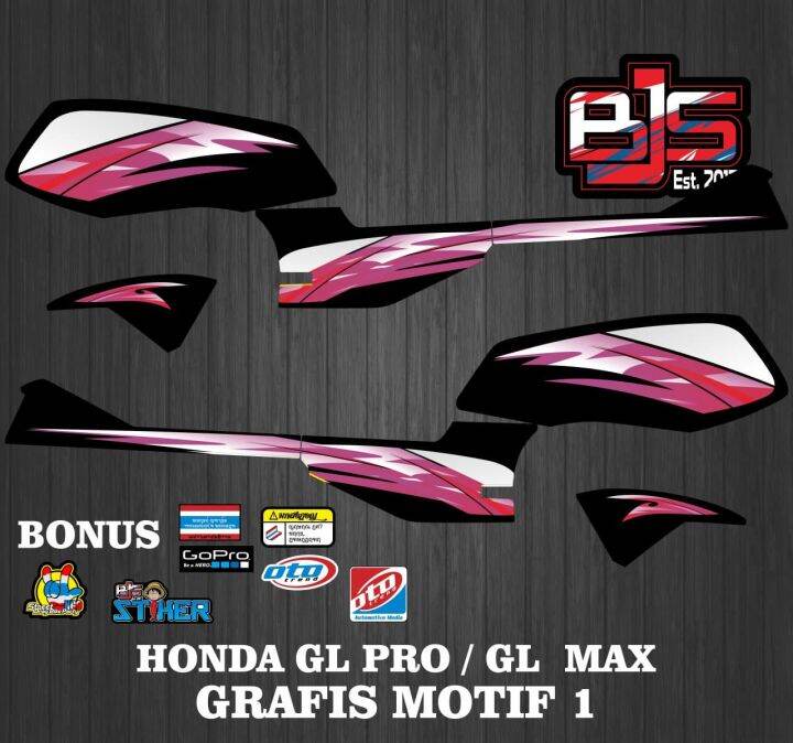 stiker striping list motor gl pro gl max grafis | Lazada Indonesia