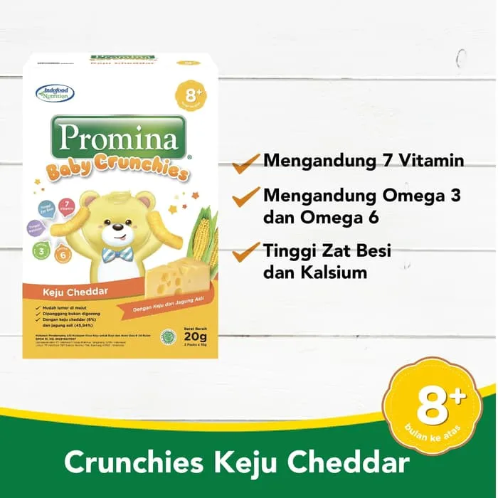Promina Baby Crunchies Keju Cheddar 20gr Snack Bayi Cemilan umur 8 ...