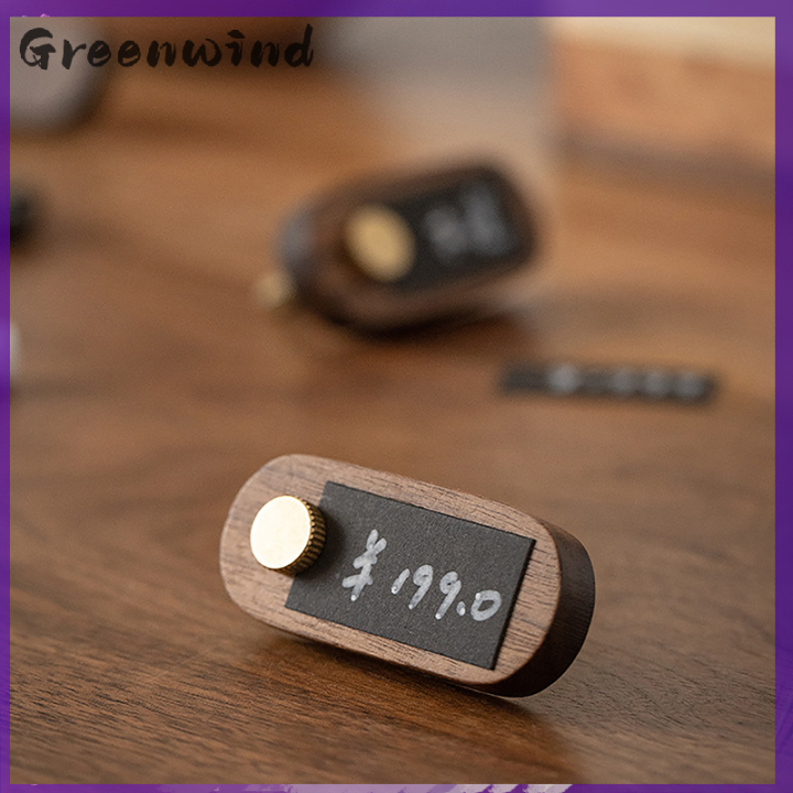 【Greenwind】 Solid Wood Small Price Display Card Cake Product Price Tag ...