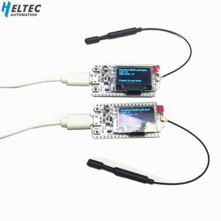 New 2023 2pcs Iot 868mhz 915mhz Sx1276 Esp32 Lora 096 Inch Blue Oled Display Wifi Lora Kit 32 