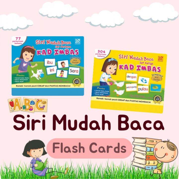 PELANGI SIRI MUDAH BACA FLASH CARDS CHILDREN BOOK – Kids Educational Early Learning Toy Set 1 2 ...